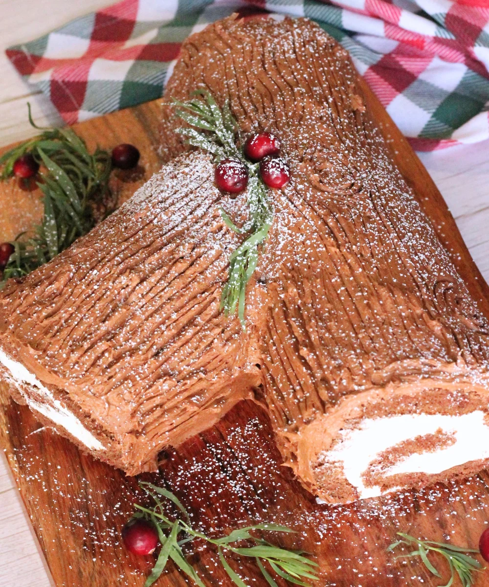 Potato Flake Sourdough Yule Log (Bûche de Noël) - Little Tennessee Home